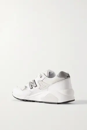 NEW BALANCE 580 Leather And Mesh Sneakers - White