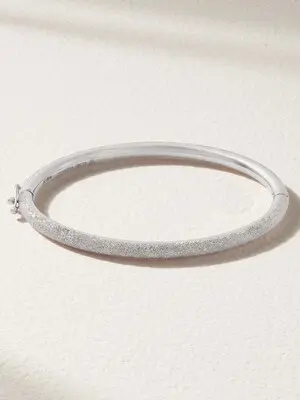 Carolina Bucci 18-karat White Florentine Bangle - Gold