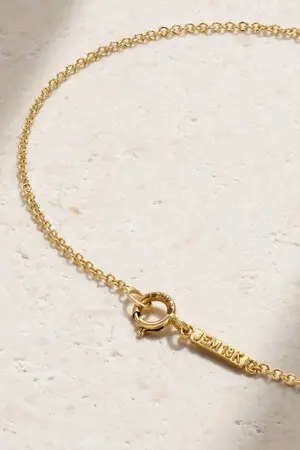 JENNIFER MEYER Mini Heart 18-karat Turquoise Necklace