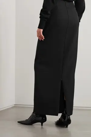 THE ROW Bartelle Maxi Skirt In Grain De Poudre Wool And Mohair-blend