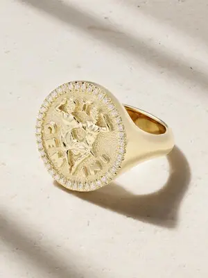 ANITA KO 18-karat Diamond Zodiac Ring