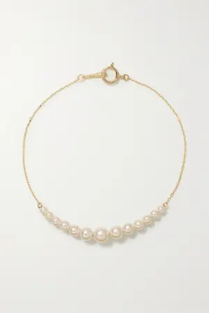 Mizuki 14-karat Akoya Pearl Bracelet - Gold