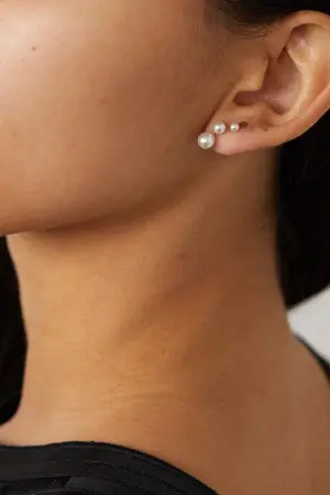 Mizuki 14-karat Akoya Pearl Stud Earrings