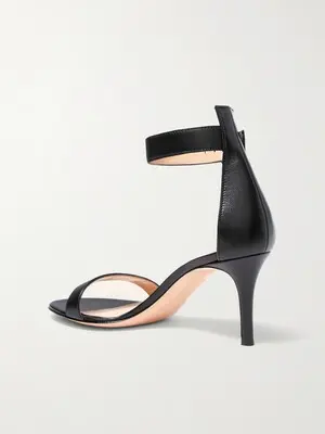 GIANVITO ROSSI Portofino 70 Leather Sandals - Black