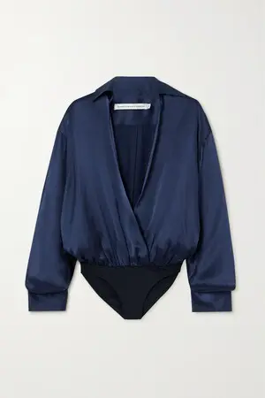 Christopher Esber Silk Springs Wrap-effect Bodysuit
