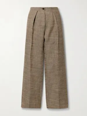 Acne Studios Pleated Wide-leg Linen-blend Pants
