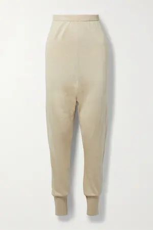 THE ROW Dalbero Linen And Silk-blend Tapered Pants - Cream