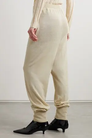 THE ROW Dalbero Linen And Silk-blend Tapered Pants - Cream