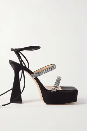 Mach & Mach Devon Crystal-embellished Platform Sandals