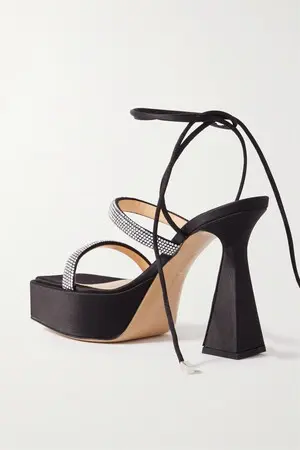 Mach & Mach Devon Crystal-embellished Platform Sandals