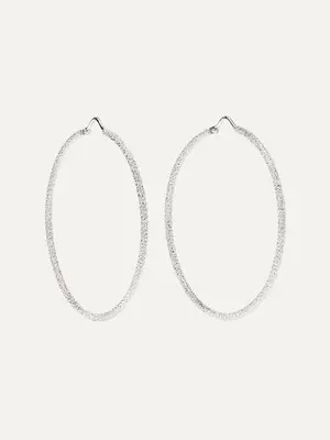 Carolina Bucci Florentine 18-karat Hoop Earrings - Silver