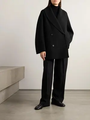THE ROW Polli Double-breasted Wool-blend Coat