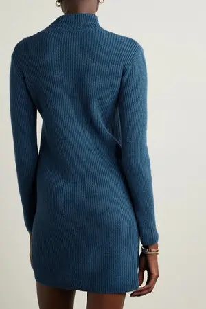 THE ELDER STATESMAN Ribbed Cashmere Midi Dress