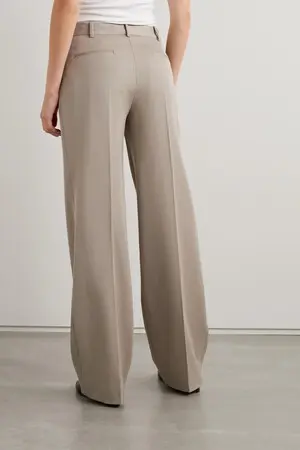 THE ROW Banew Wool-twill Straight-leg Trousers