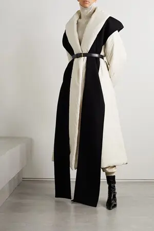 THE ROW Francine Padded Oversized Belted Shell Coat
