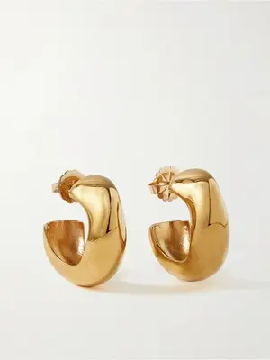 Agmes Celia Medium -plated Hoop Earrings - Gold