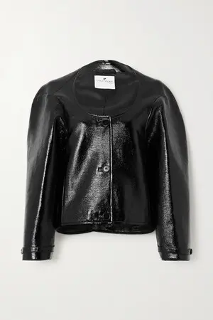 COURREGES Cocoon Convertible Coated Cotton-blend Jacket