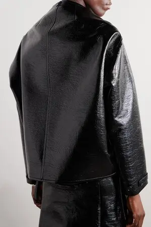 COURREGES Cocoon Convertible Coated Cotton-blend Jacket