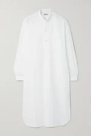 Charvet Elysee Oversized Cotton-poplin Nightdress - White