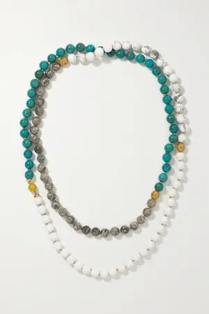 EMILY P. WHEELER Net Sustain Wrap Multi-stone Necklace - Blue