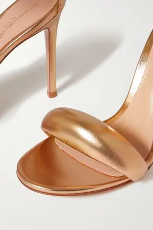 GIANVITO ROSSI Bijoux 105 Metallic Leather Sandals