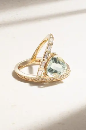 Mateo 14-karat Amethyst And Diamond Ring - Gold