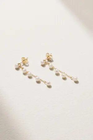 Mizuki Two Way 14-karat Pearl Earrings