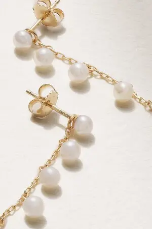 Mizuki Two Way 14-karat Pearl Earrings