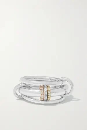 SPINELLI KILCOLLIN Gemini Diamond Ring Set - Silver