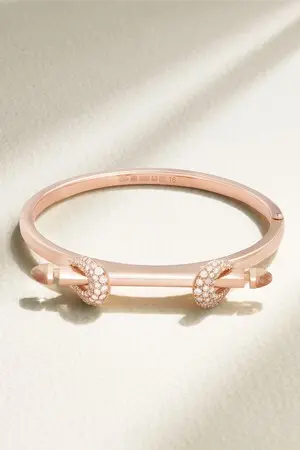 ANANYA Chakra Icon Diamond And Quartz Bangle - Gold