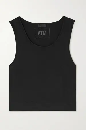 ATM Anthony Thomas Melillo Ruched Stretch-pima Cotton-jersey Tank