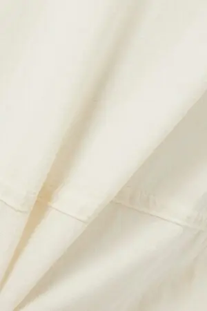 Acne Studios Cotton And Linen-blend Wide-leg Trousers With Frayed Trims