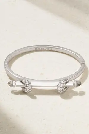ANANYA Chakra Icon Diamond And Quartz Bangle - Gold
