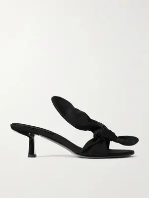 NEOUS Diana Bow-detailed Grosgrain Kitten Heel Sandals