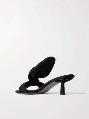 NEOUS Diana Bow-detailed Grosgrain Kitten Heel Sandals