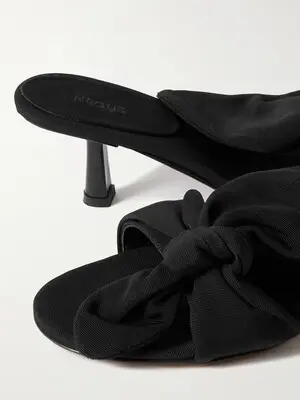 NEOUS Diana Bow-detailed Grosgrain Kitten Heel Sandals