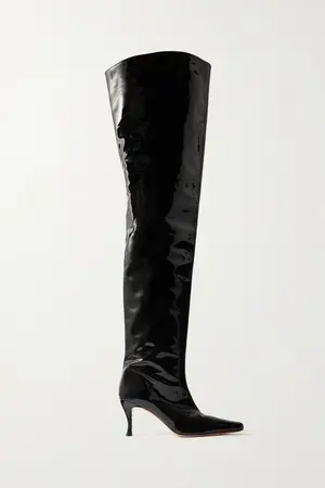 By Far Stevie Patent-leather Over-the-knee Boots