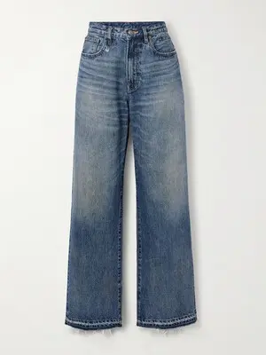 R13 D'arcy Distressed Wide-leg Jeans