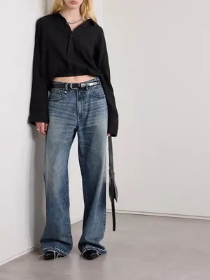 R13 D'arcy Distressed Wide-leg Jeans