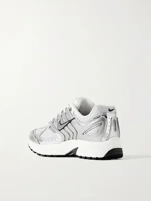 Nike Air Pegasus 2k5 Metallic Leather And Mesh Sneakers