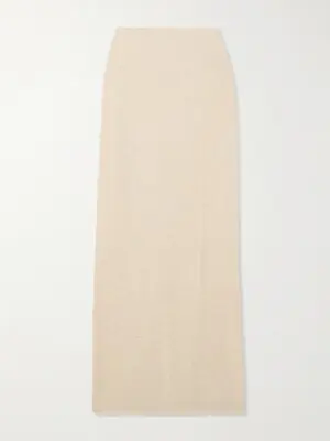Eterne Emma Cashmere Maxi Skirt - Neutrals