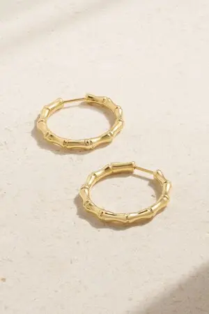 ANITA KO Bamboo 18-karat Hoop Earrings - Gold
