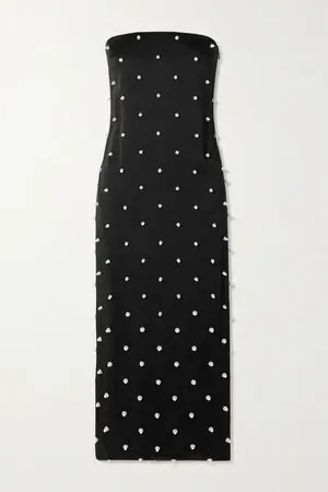 Givenchy Embellished Crepe Midi Dress - Black