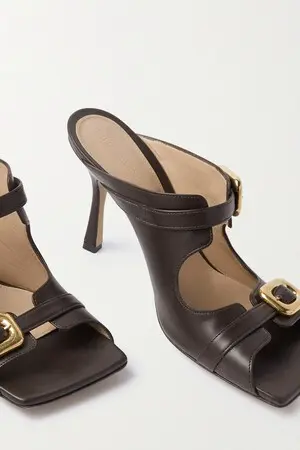 Bottega Veneta Stretch Buckle Leather Sandals