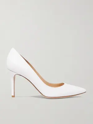 GIANVITO ROSSI 85 Leather Pumps - White