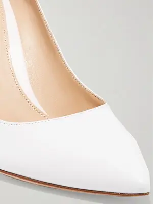 GIANVITO ROSSI 85 Leather Pumps - White