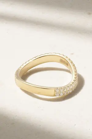 ANITA KO Curved 18-karat Diamond Ring