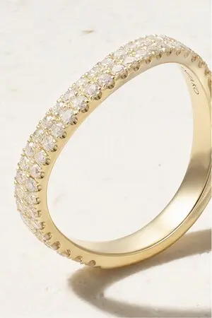 ANITA KO Curved 18-karat Diamond Ring