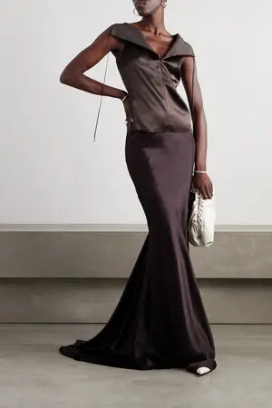 ANN DEMEULEMEESTER Madeleen Satin Maxi Skirt