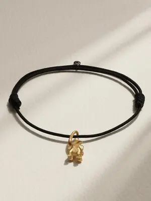 OLE LYNGGAARD COPENHAGEN My Little World 18-karat Gold And Rope Bracelet - Black